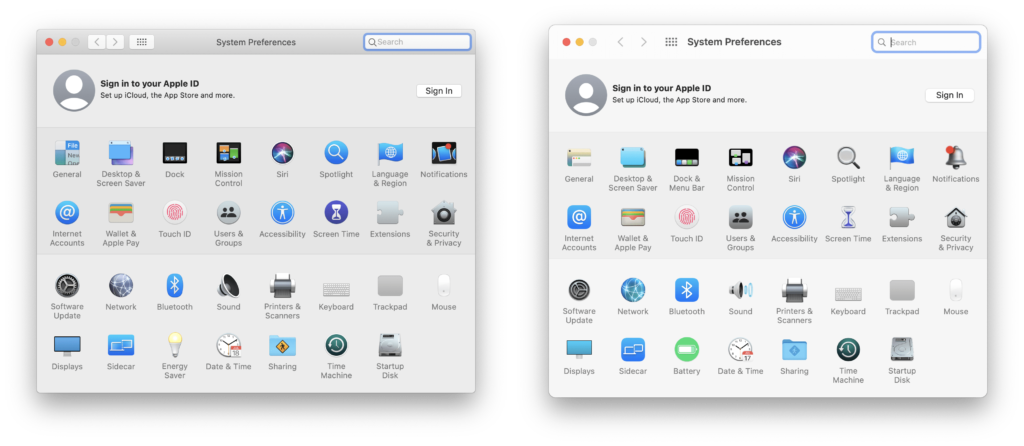 macOS Big Sur vs. macOS Catalina: Side-by-Side UI Design Comparison ...
